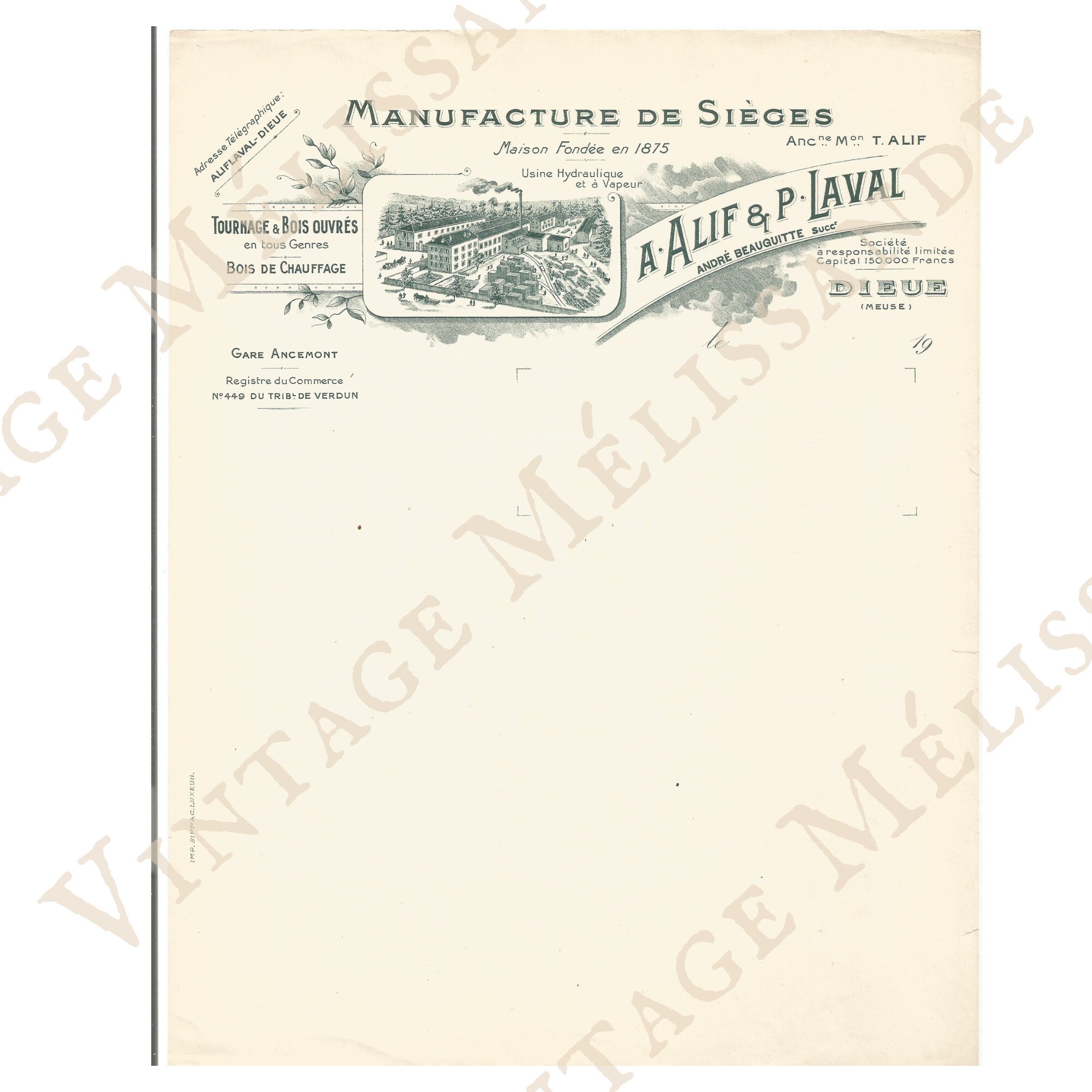 38 Printable French Cheques and Receipts, Stamps, Digital, Download ...