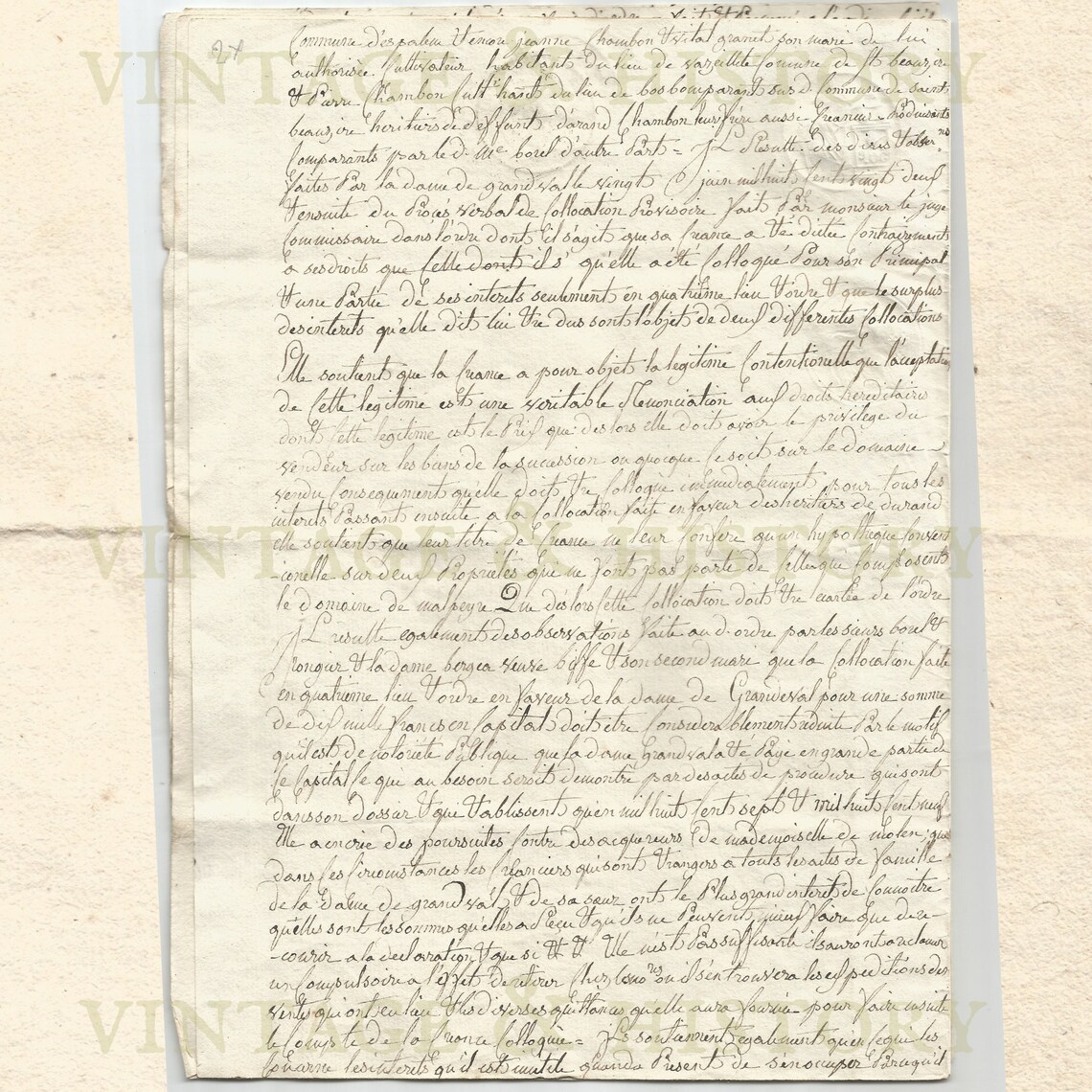 1823 Old French Paper, Printable, Vintage, Ephemera, Scrapbooking, Junk ...