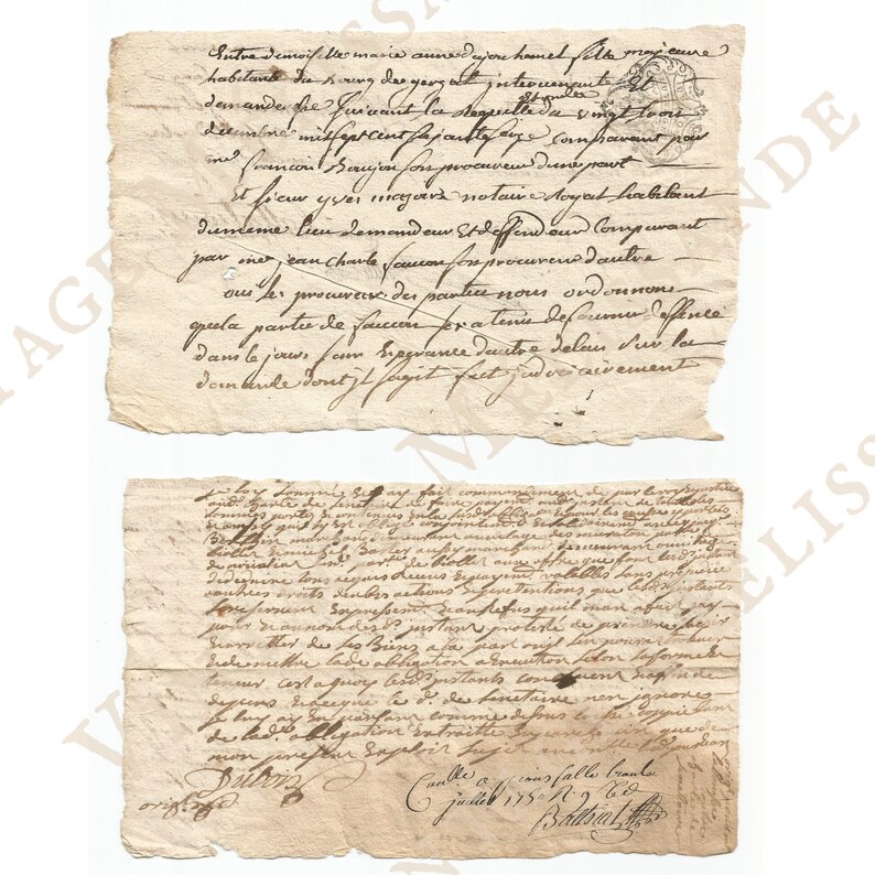 20 Assorted French Papers, Printable, Digital Download, Handwriting ...