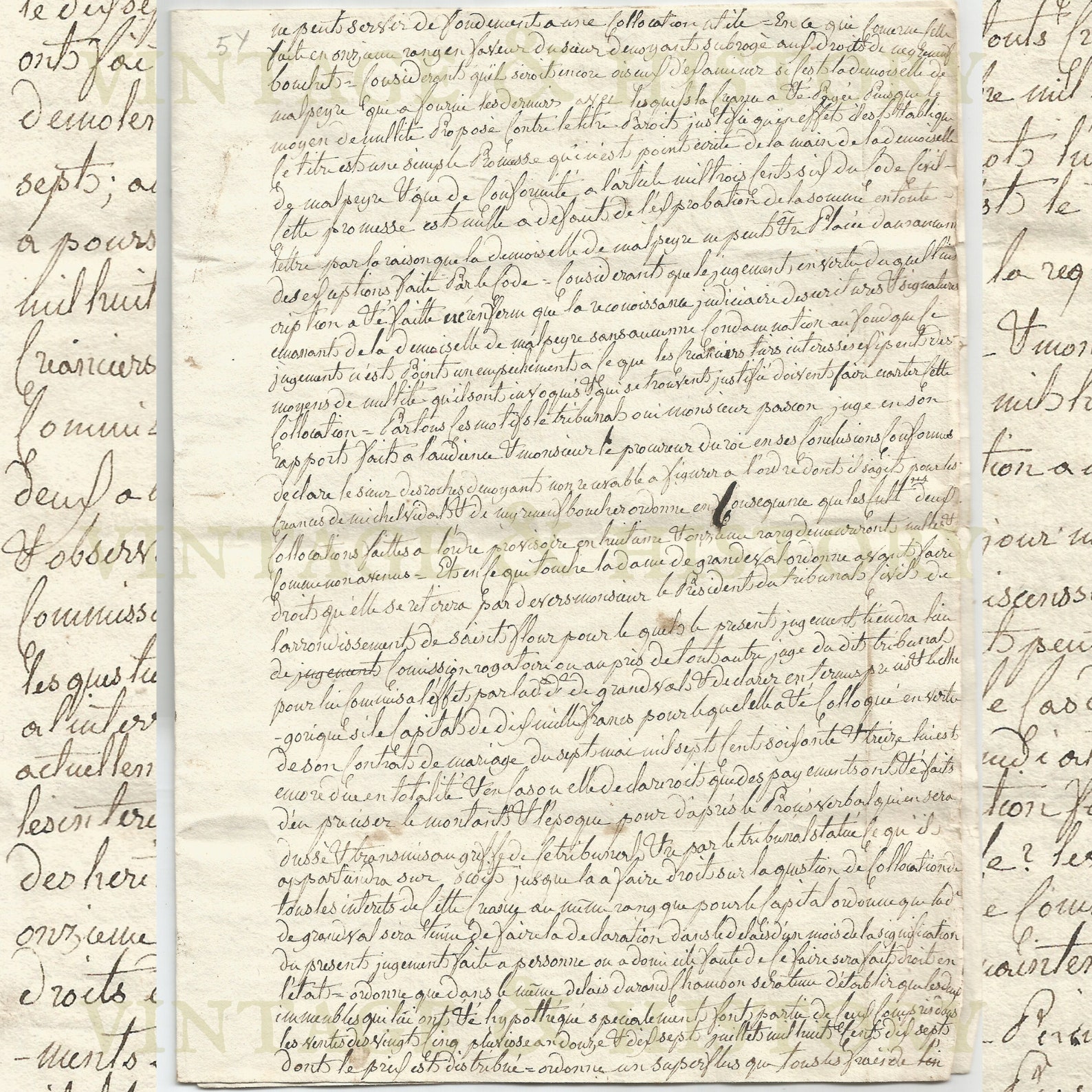 1823 Old French Paper, Printable, Vintage, Ephemera, Scrapbooking, Junk ...