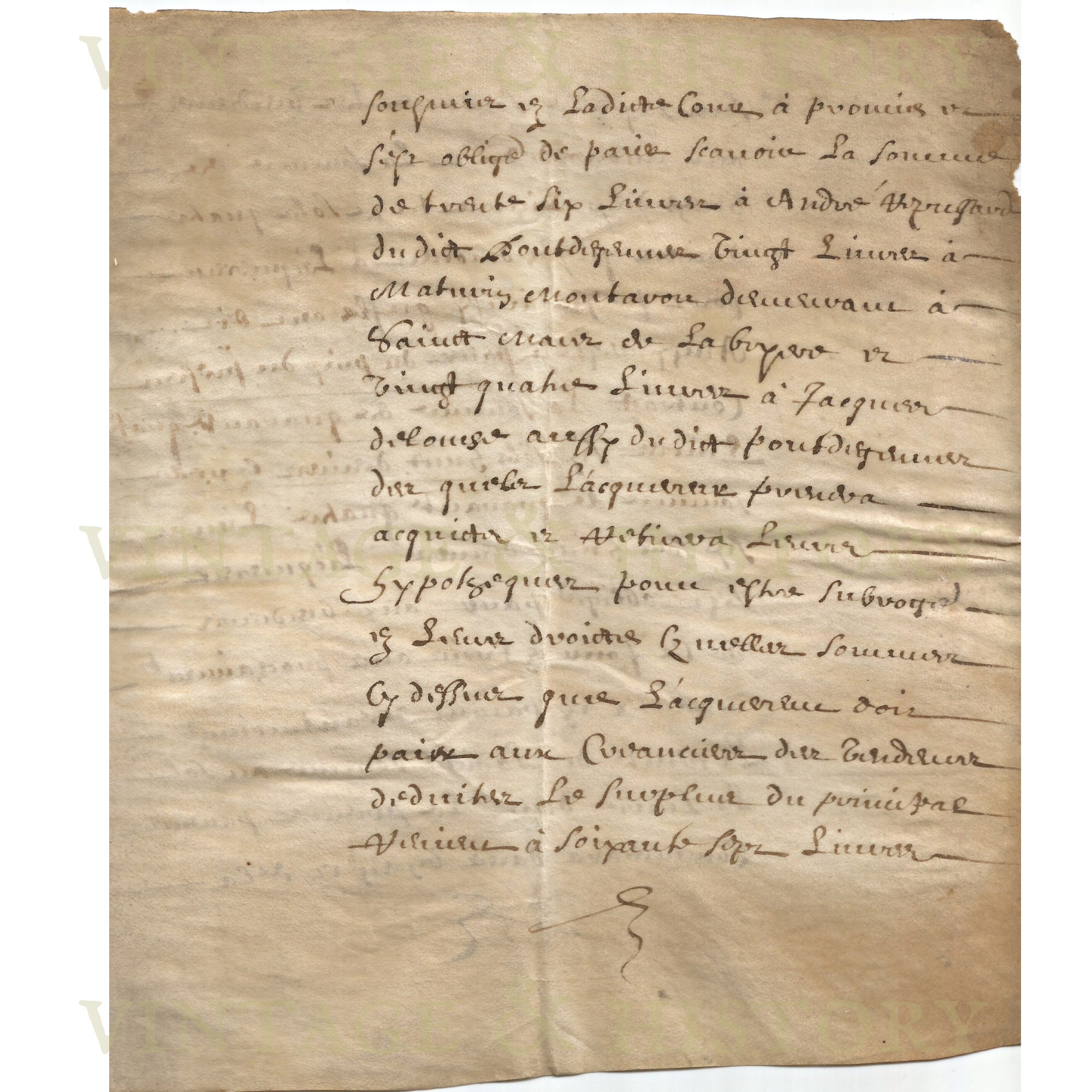 1600s Collection 2 Antique French Papers Printable - Etsy