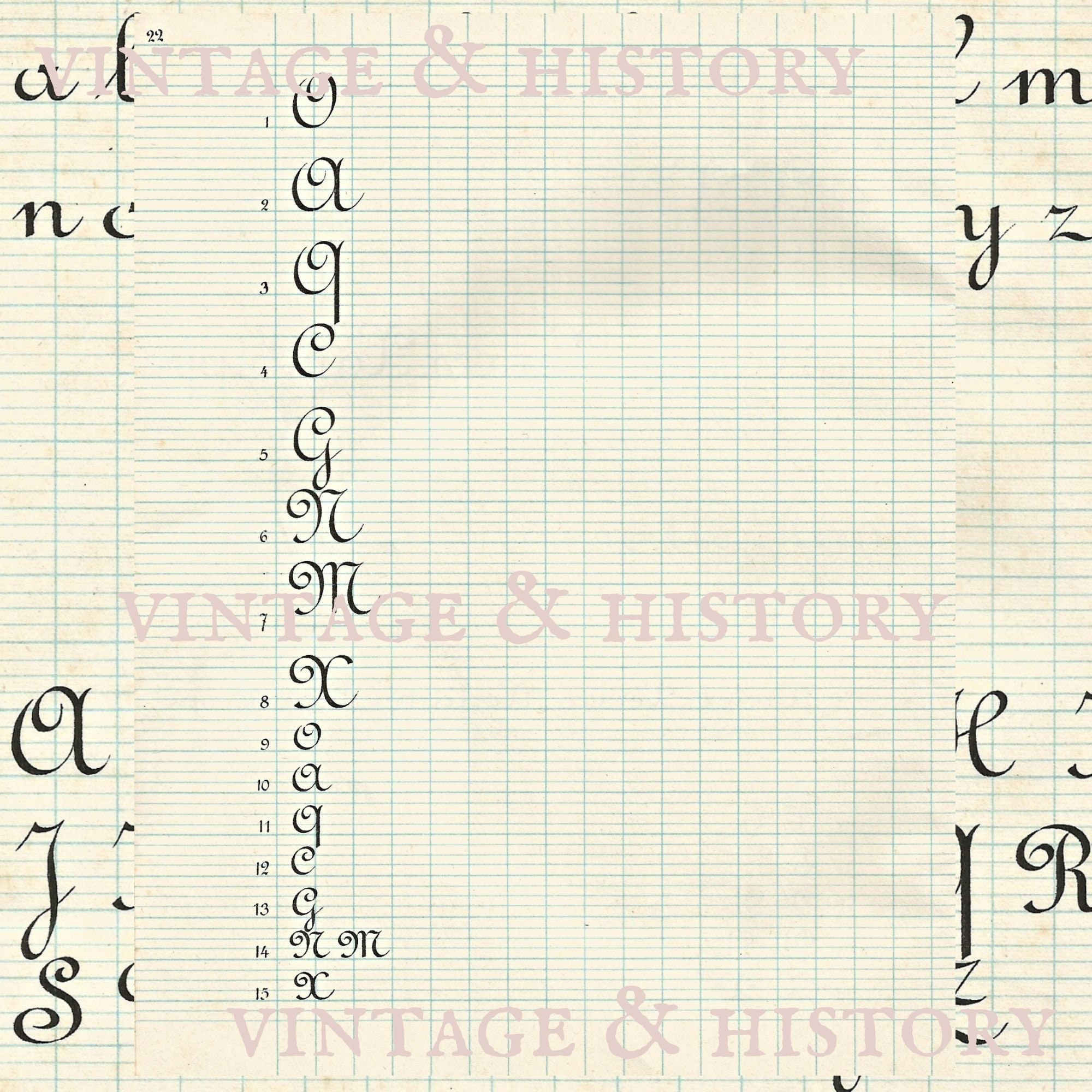 French Handwriting Schoolbook, écriture Ronde Française, Printable ...