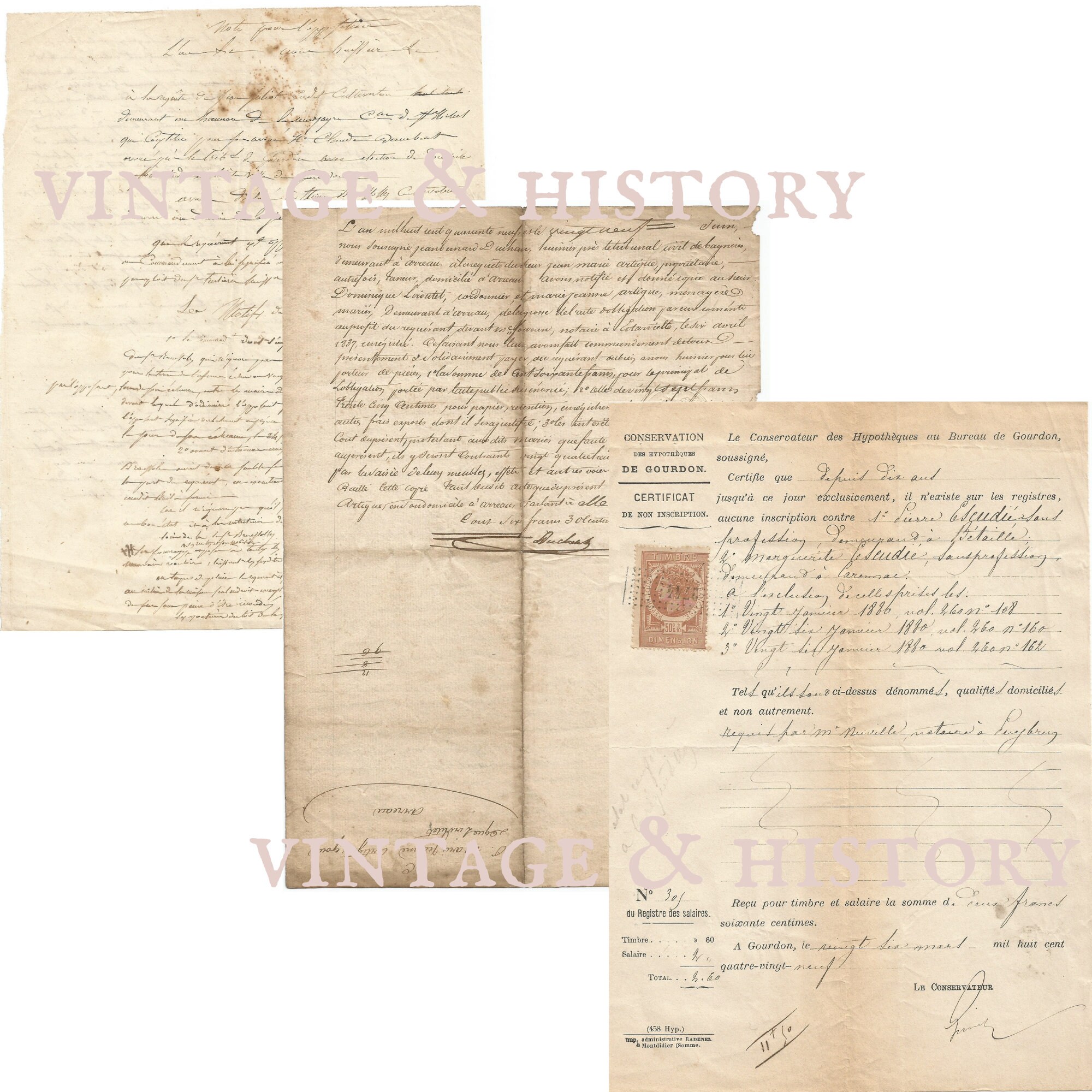 Assorted French Vintage Ephemera {bundle 3}, 31 Pieces, Printable ...