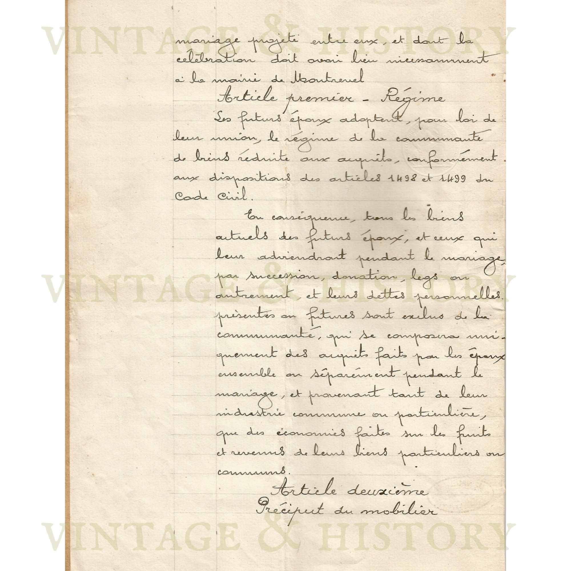 1925 Marriage Contract, Printable, Digital, Ephemera, Collage, Journal ...