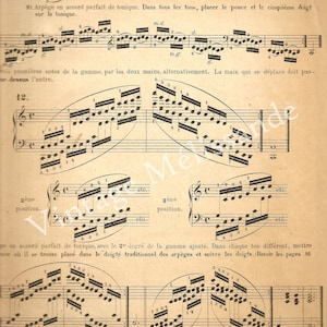 Printable French Music Sheets, Partitions, Digital, Download, Ephemera ...
