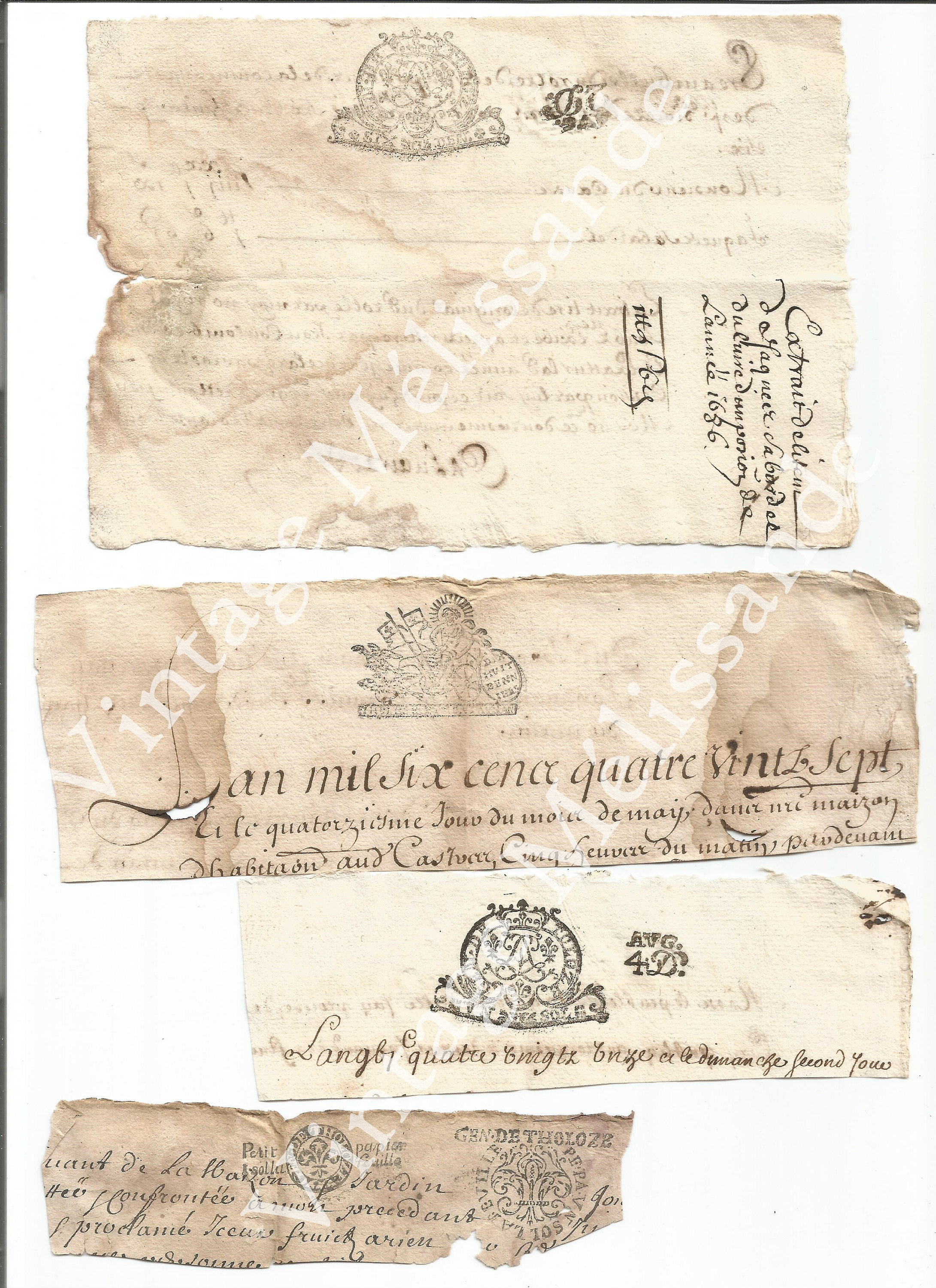 17th Century Antique French Cachets, Stamps, Digital, Download ...