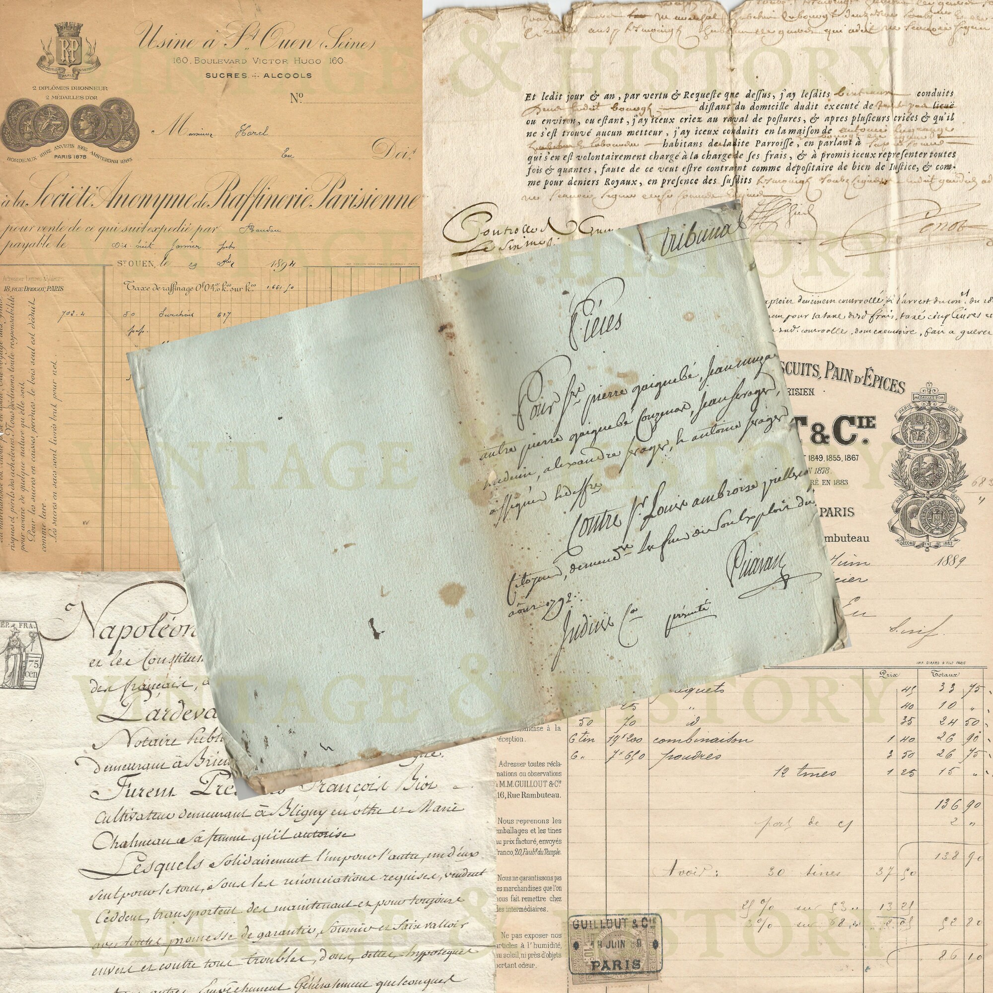 64 Page Bundle {8} Old French Papers, Handwritten, Calligraphy ...