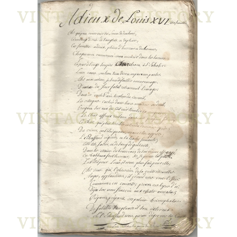 41 Pages, 1800s French Calligraphy, Schoolbook, Old French Papers ...