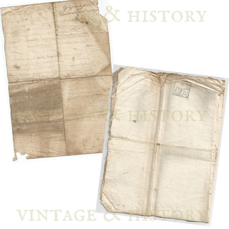 Bundle of Blank Papers, 1800s, 21 Pages, French, Printable, Vintage ...