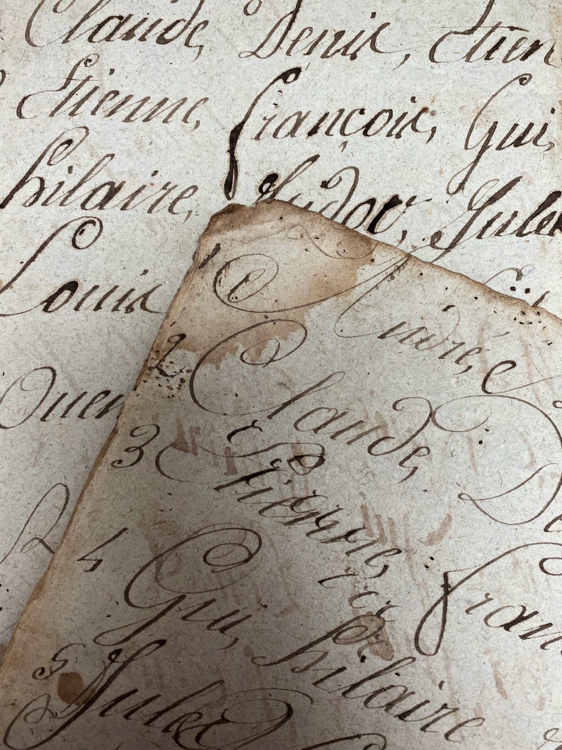1800s Calligraphy, Old French Papers, Digital Download, Ephemera ...