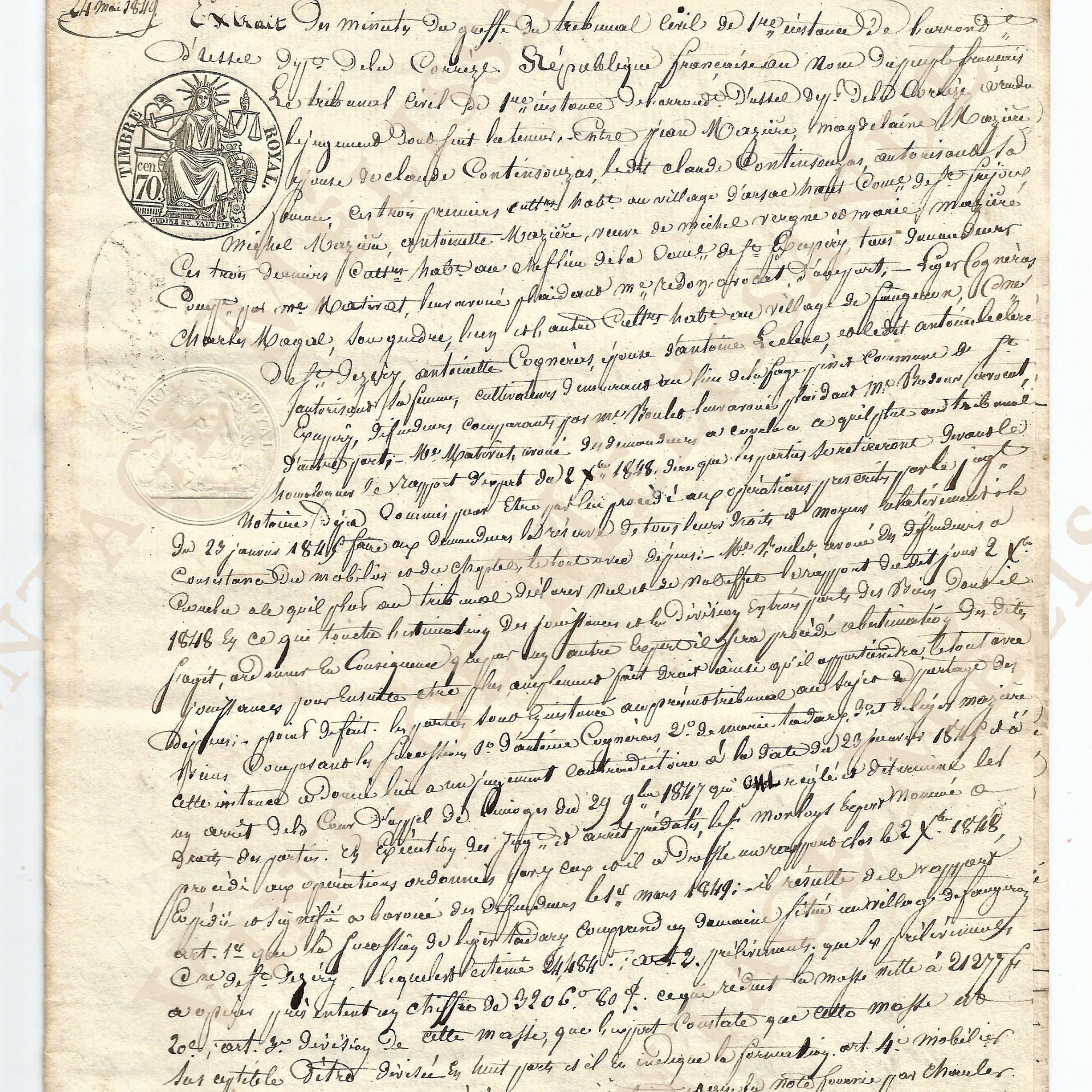 Collection of 10 19th Century Handwritten Papers, Printable, Vintage ...