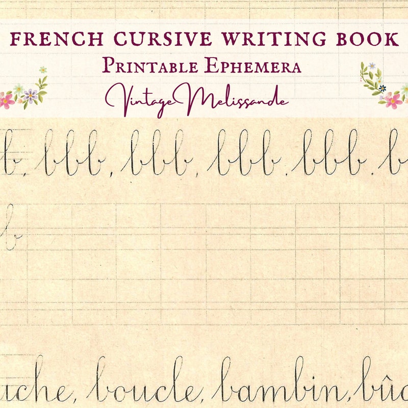 Cursive Practice Sheets - Etsy