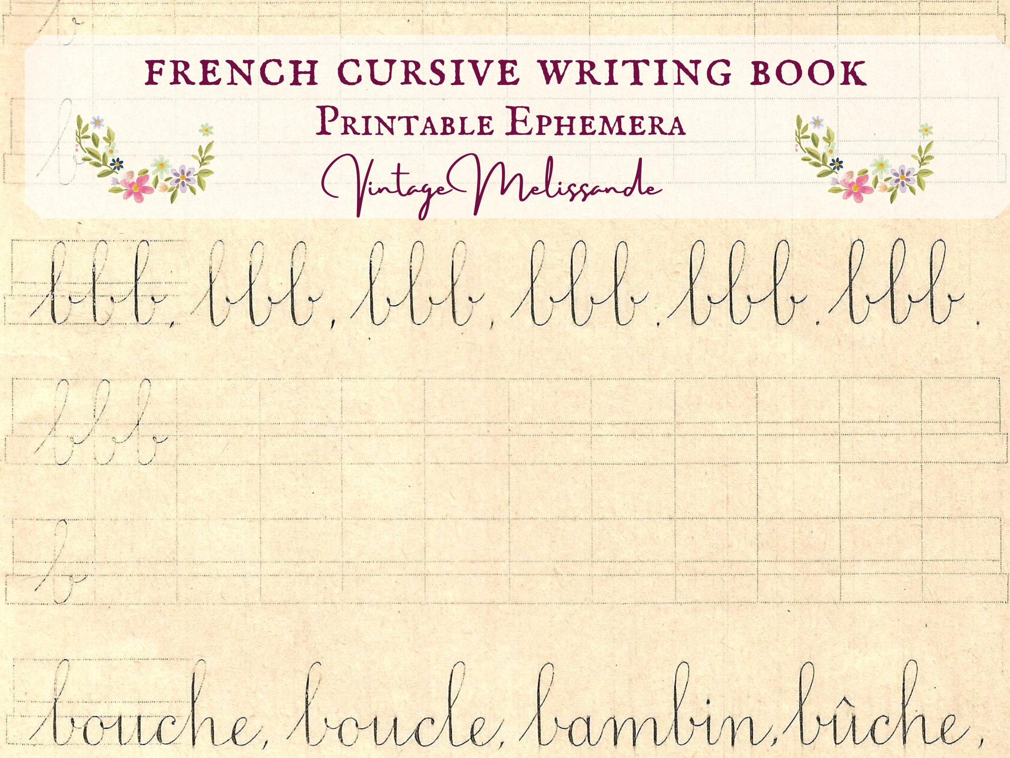 French Cursive Alphabet