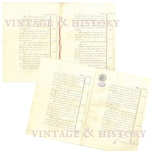 1916 Marriage Contract With Blue Frame, Old French Documents, Printable ...