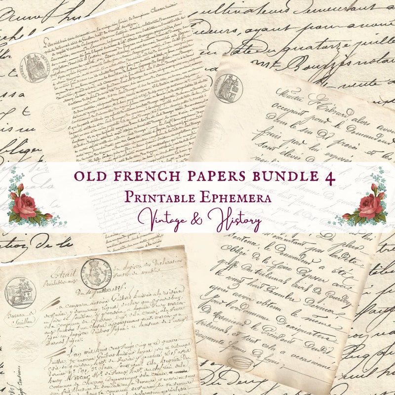 French Script Paper - Etsy