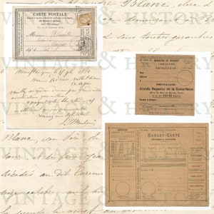 Assorted French Vintage Ephemera {bundle 7}, 35 Pieces, Printable Paper ...