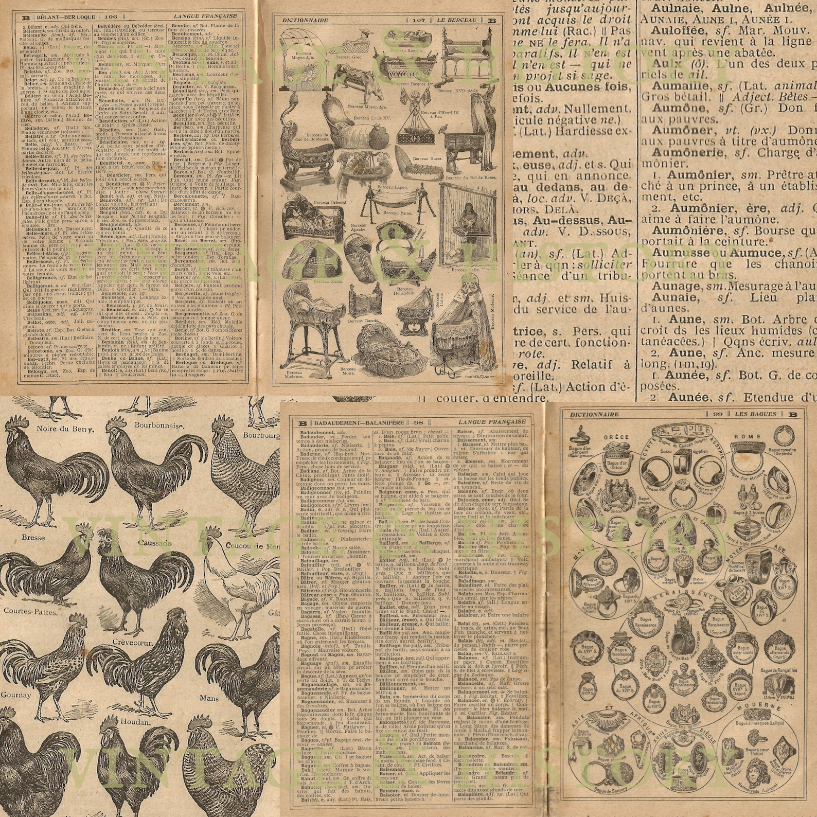 Vintage Illustrations, French Encyclopedia, Tout En Un, 1921, Digital ...