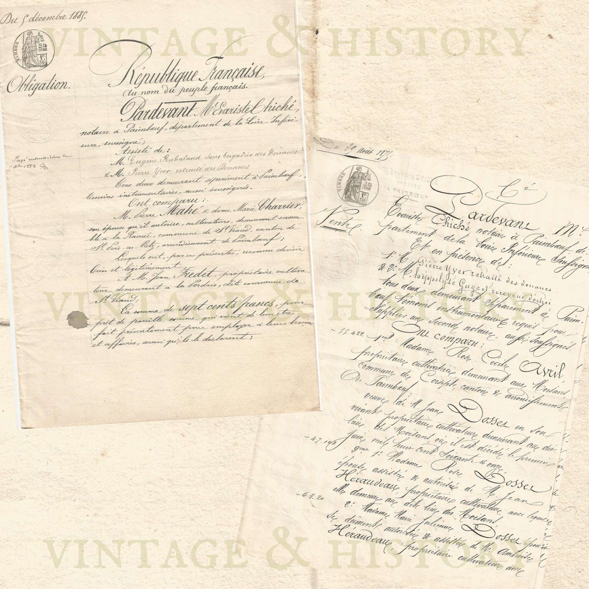 16 Page Bundle {6}, 1800s French Paper, Handwritten, Calligraphy ...