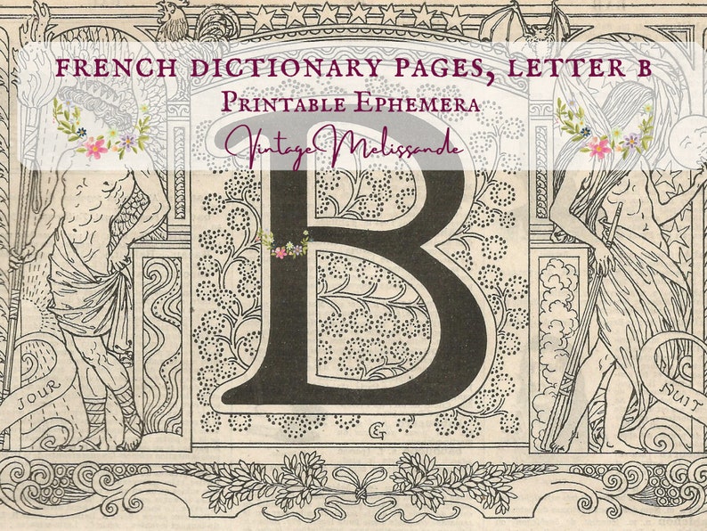 French Dictionary Pages, Letter B, Larousse, Alphabet, Printable ...