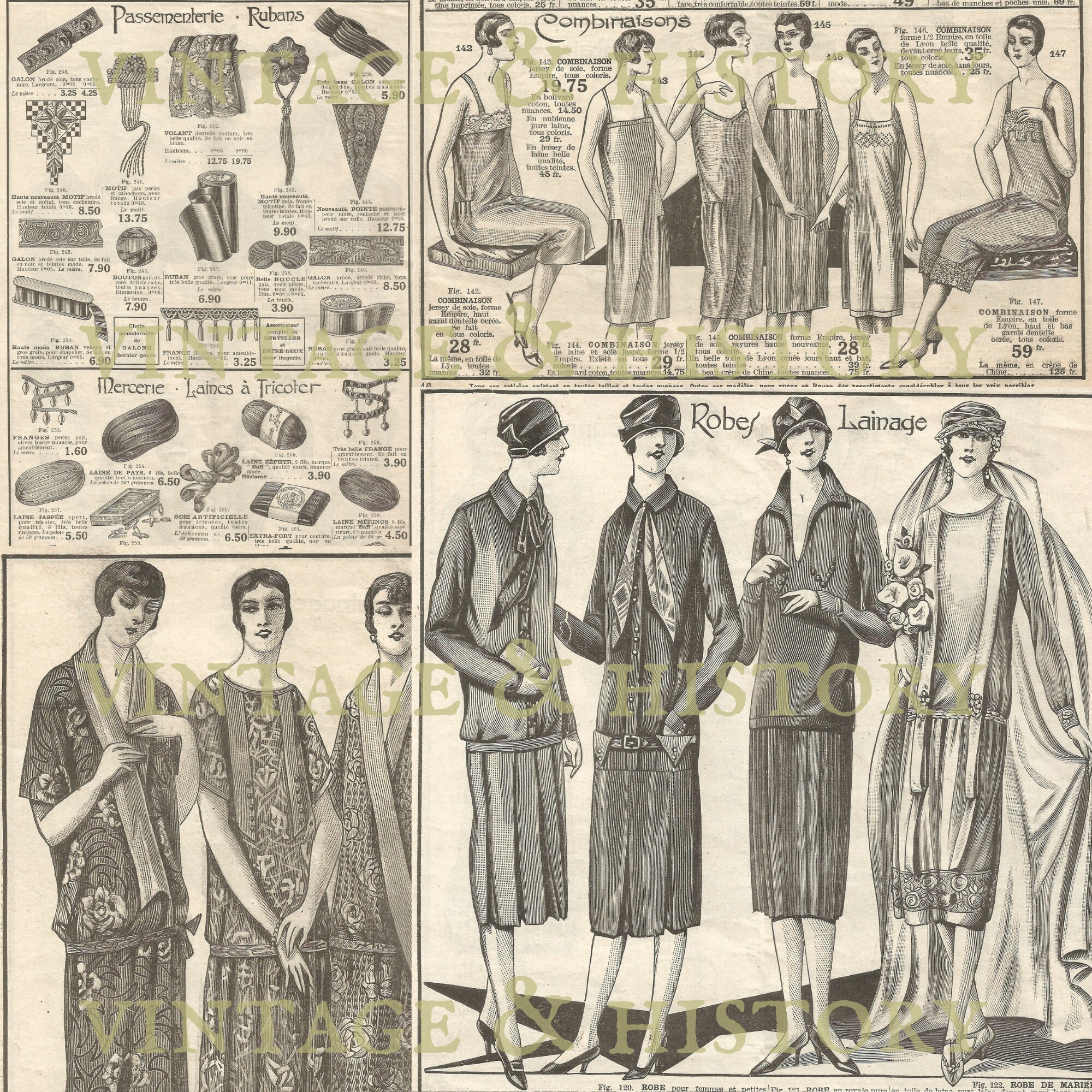Aux Fabriques Françaises, 1920s Paris Fashion Magazine, Digital ...