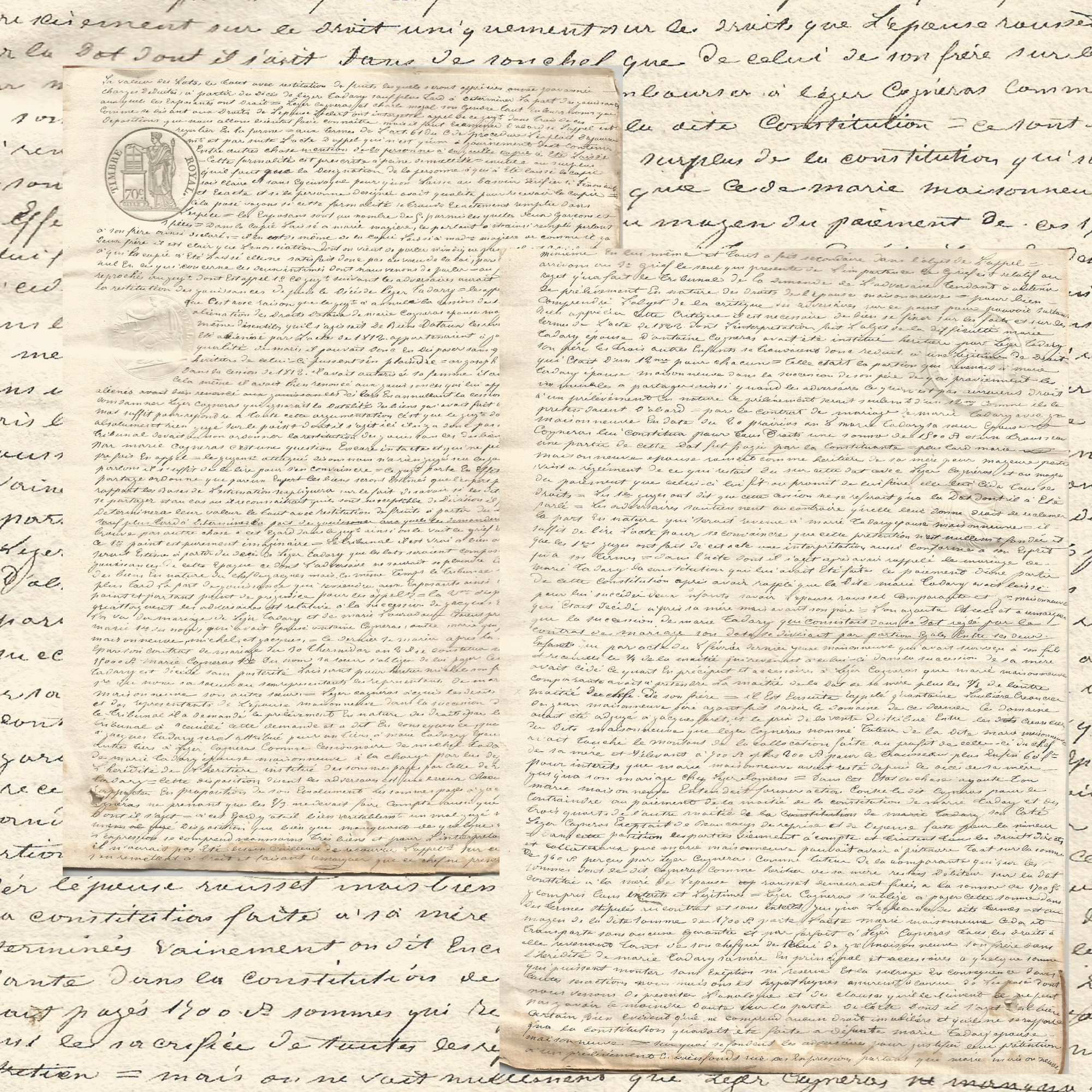 1847 Old French Paper, Tiny Handwriting, Printable Paper Ephemera ...