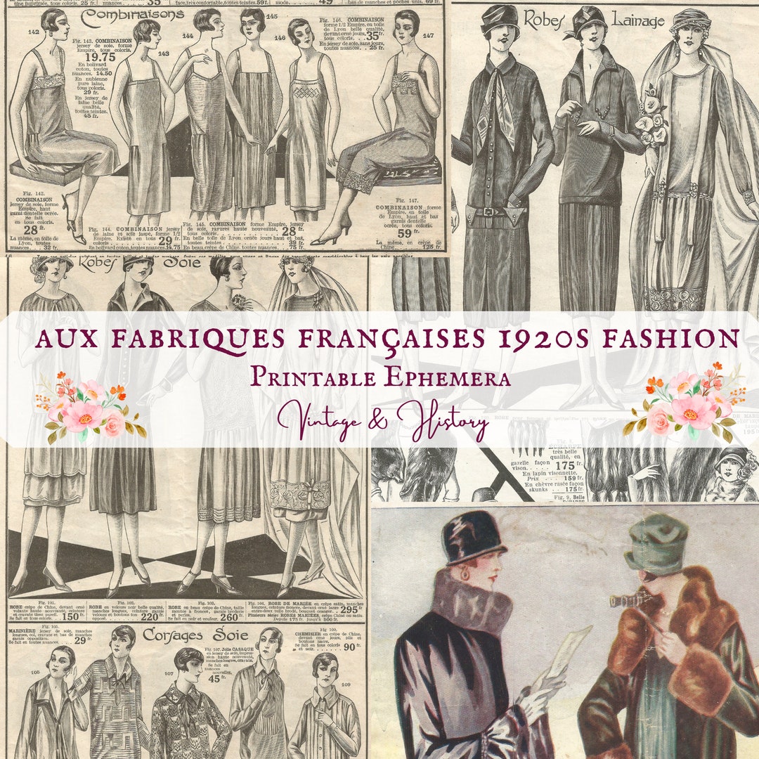 Aux Fabriques Françaises, 1920s Paris Fashion Magazine, Digital ...