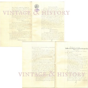 1916 Marriage Contract With Blue Frame, Old French Documents, Printable ...