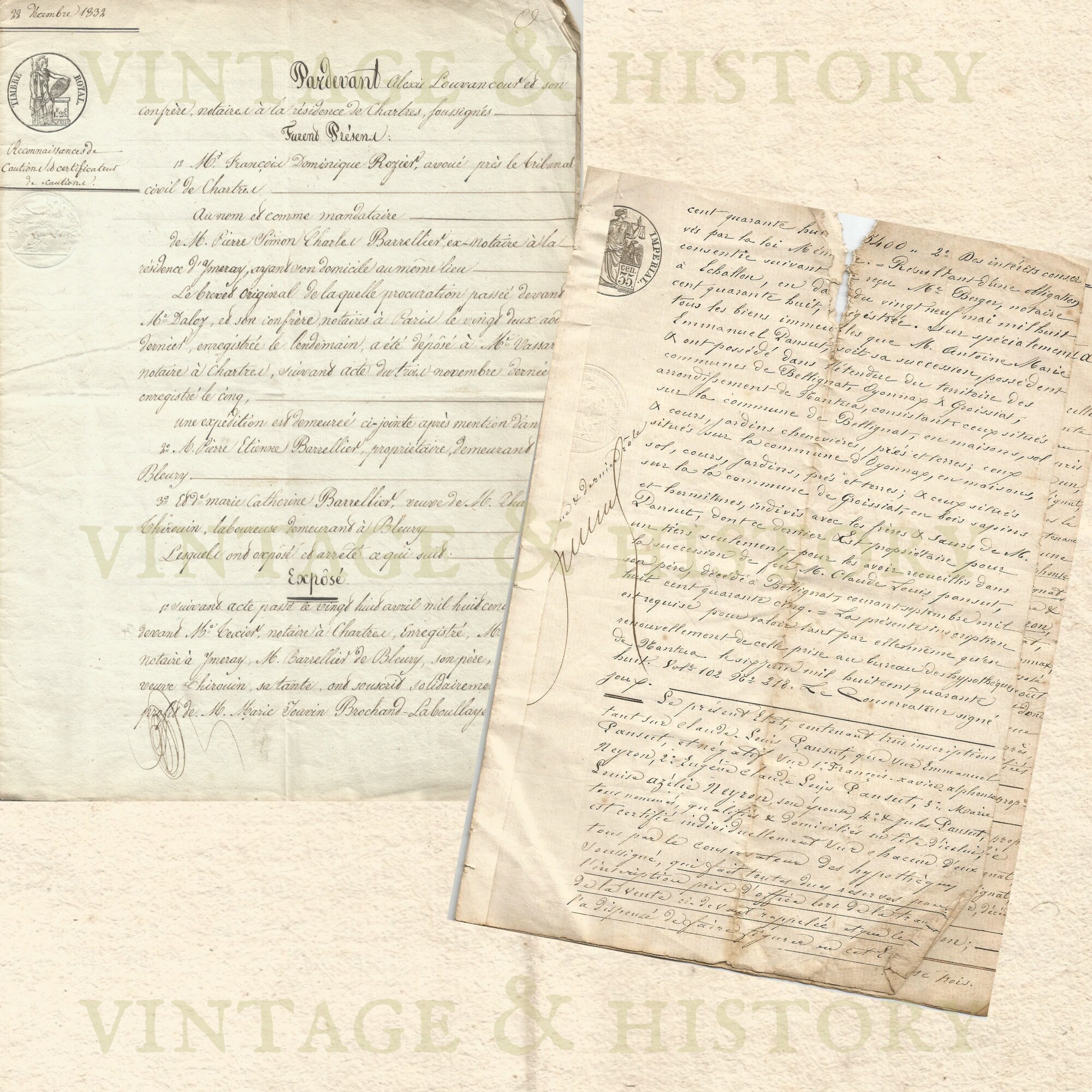 20 Page Bundle {7}, 1800s French Paper, Handwritten, Calligraphy ...