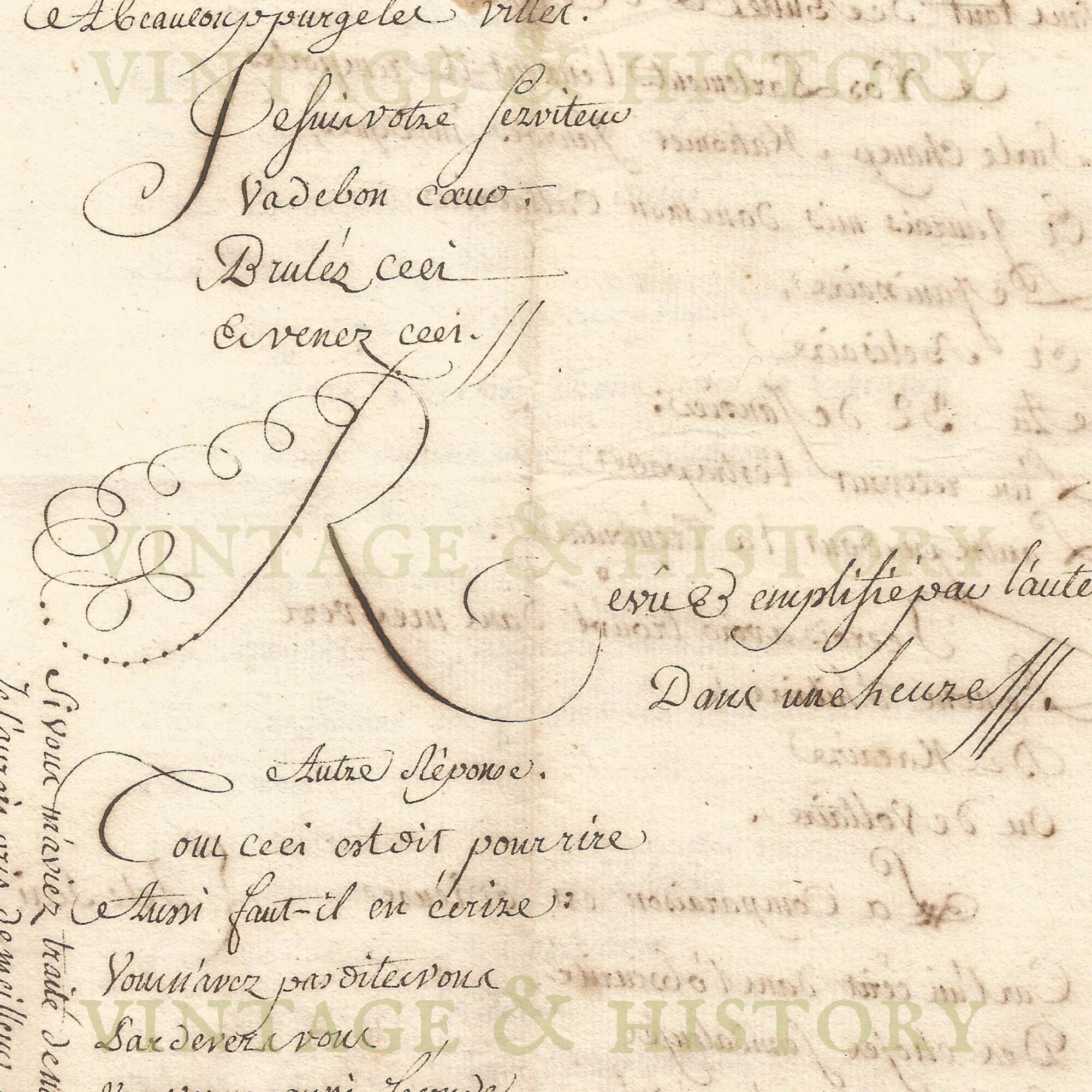 Handwritten French Poem, 1800s, Printable, Digital, Ephemera, Collage ...