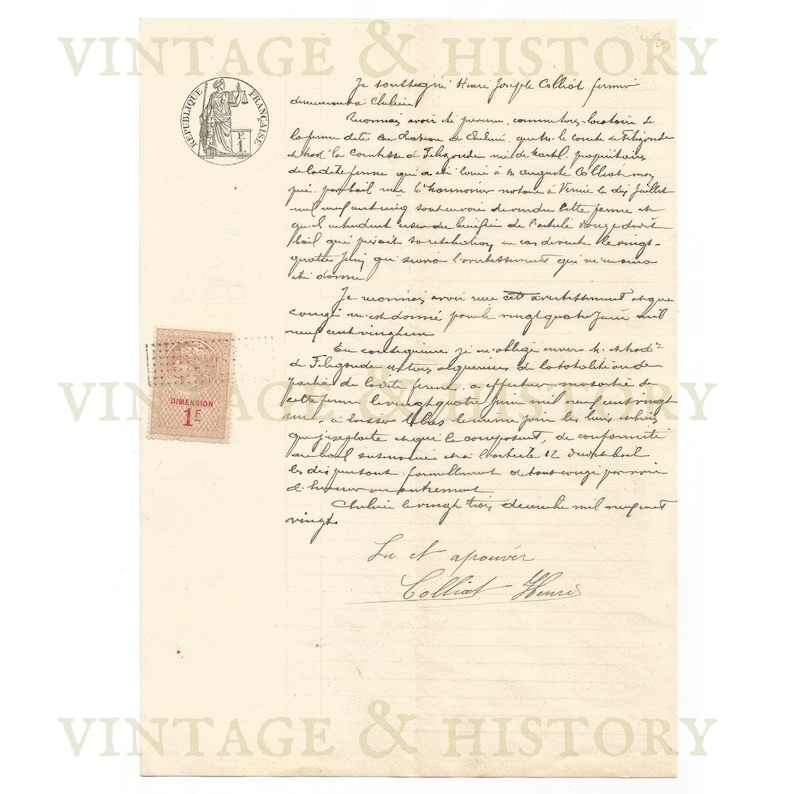 Early 1900s Handwritten Papers With Stamps, Printable Ephemera, Junk ...