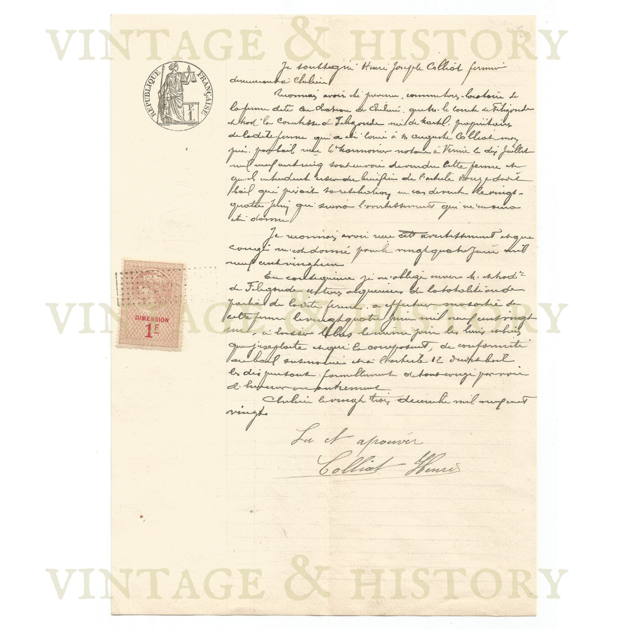 Early 1900s Handwritten Papers With Stamps, Printable Ephemera, Junk ...
