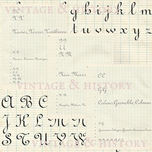 French Handwriting Schoolbook, écriture Ronde Française, Printable ...