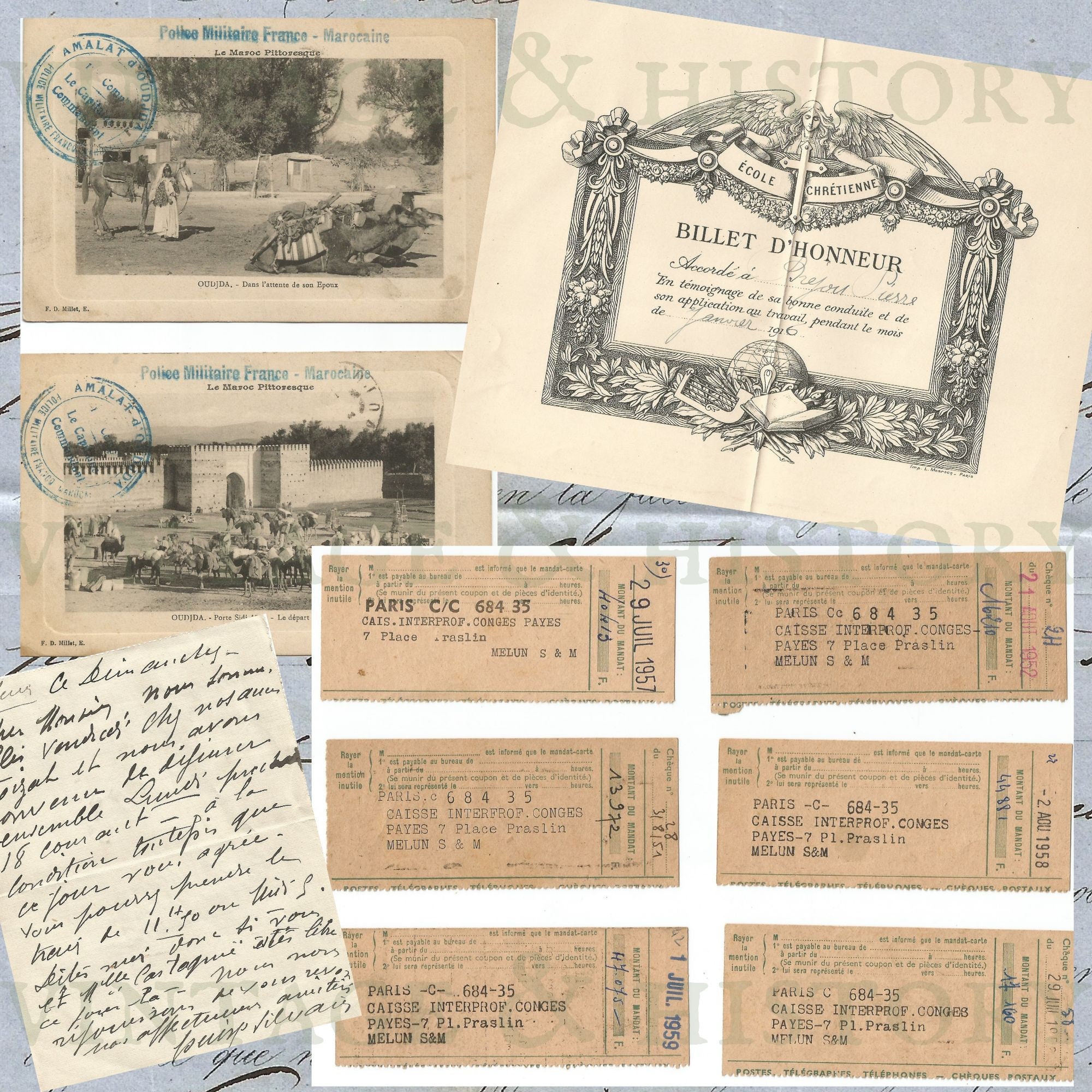 Assorted French Vintage Ephemera {bundle 5}, 46 Pieces, Printable Paper ...