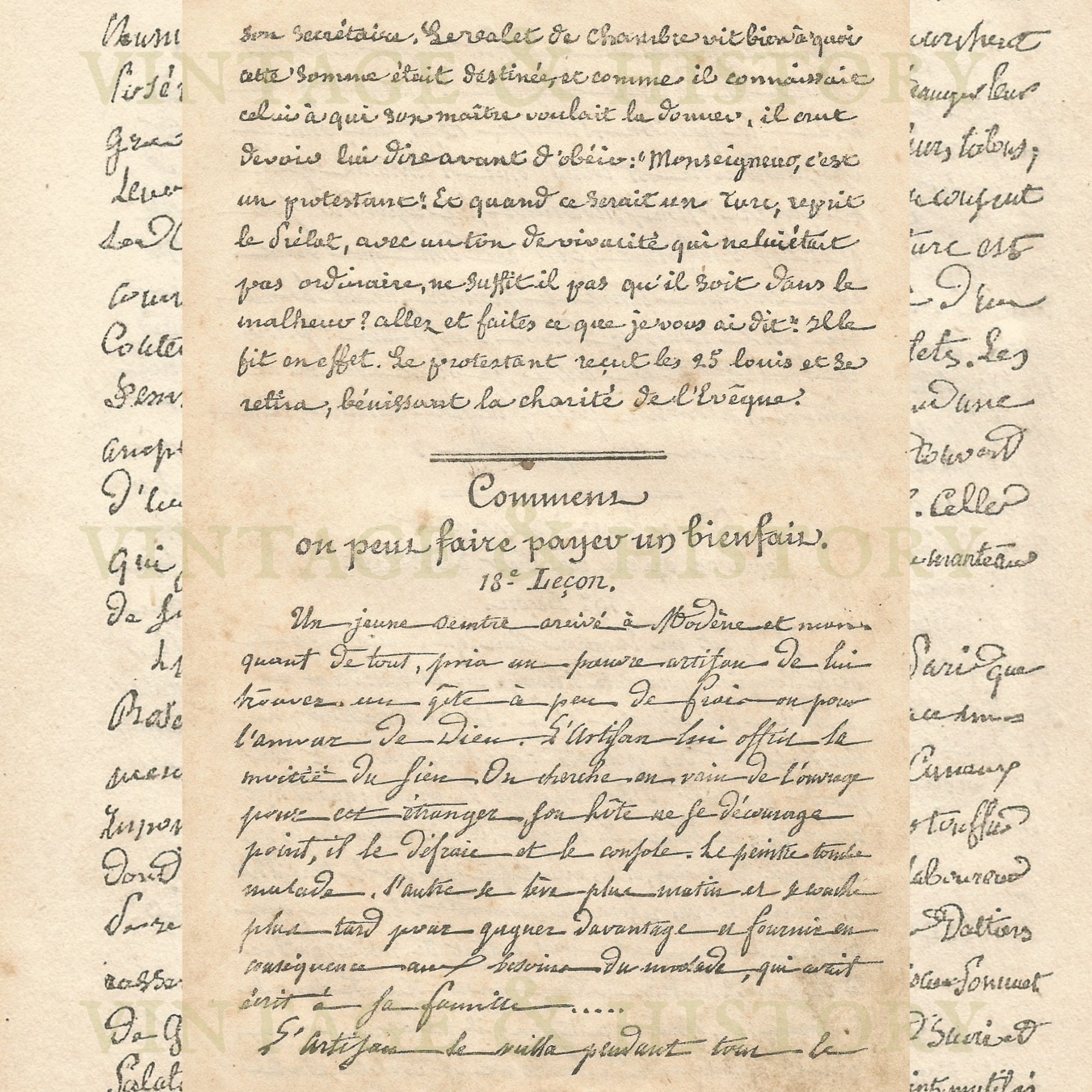 French Handwriting, Sortes D'ecritures, Vintage Book, Printable ...
