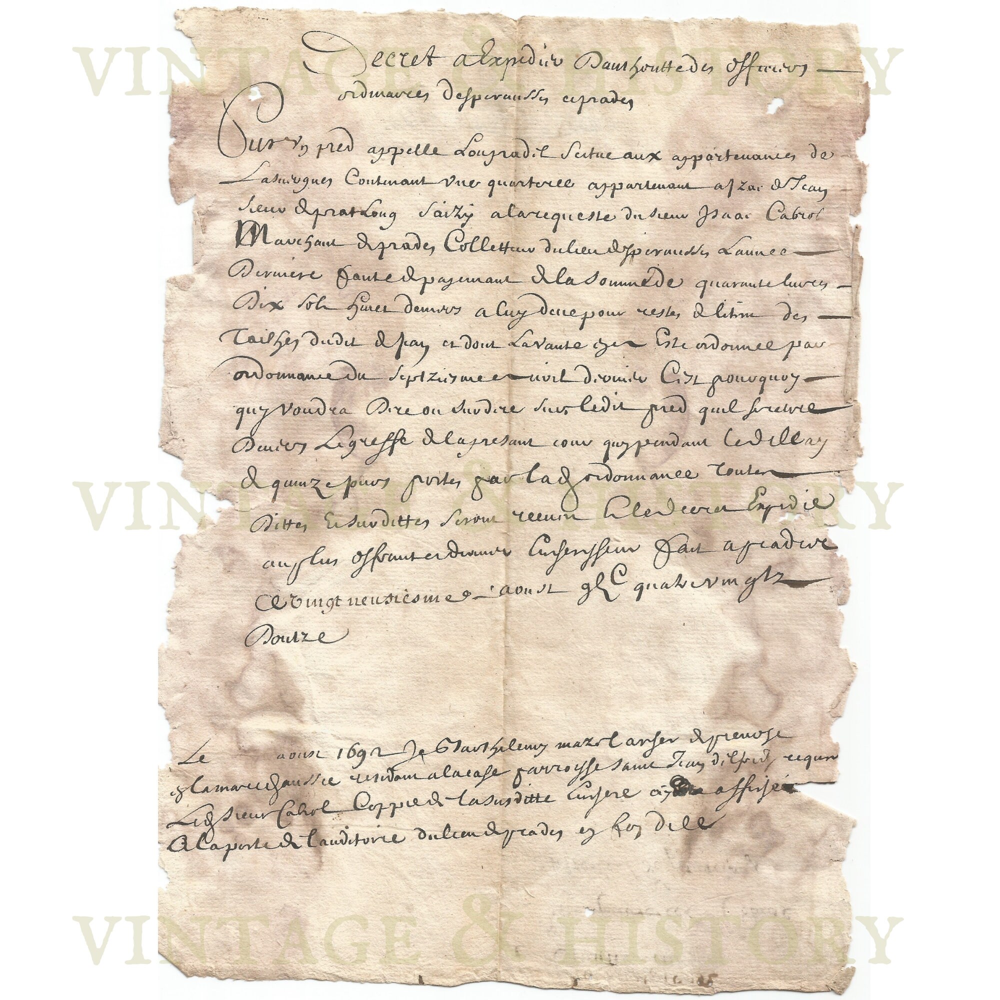 1600s Collection 2 Antique French Papers Printable - Etsy