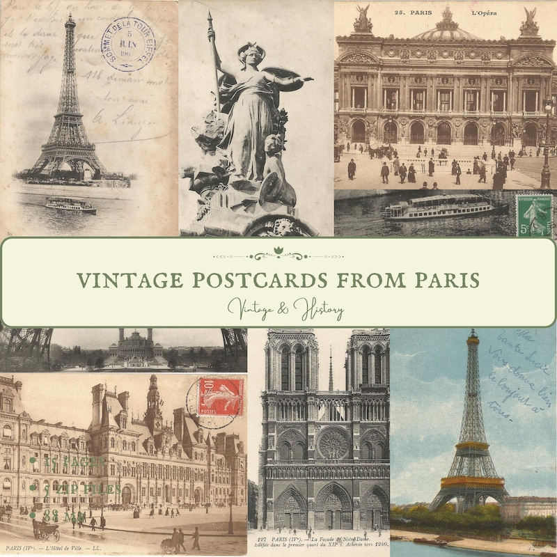 Paris Postcards - Etsy
