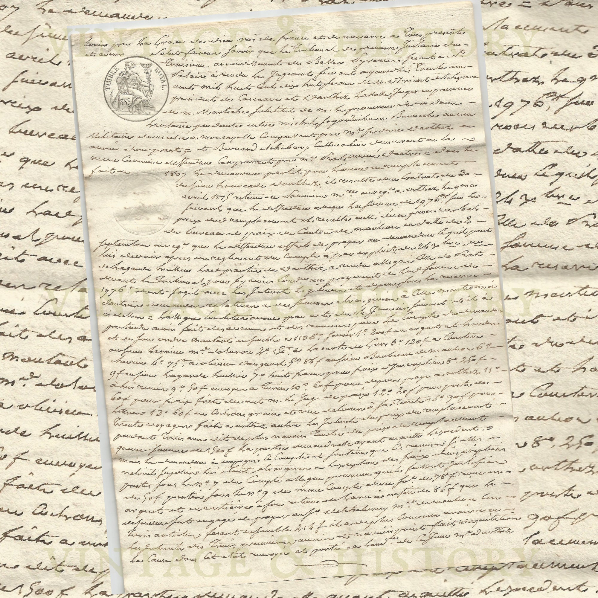 16 Page Bundle {5}, 1800s French Paper, Handwritten, Calligraphy ...