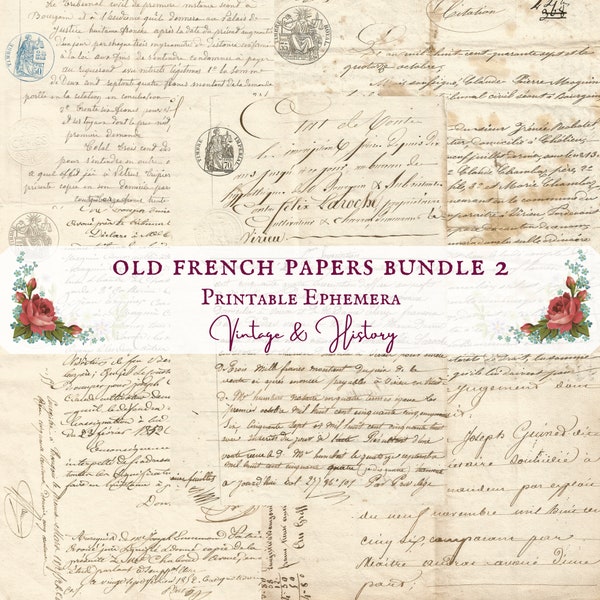 French Script Paper - Etsy