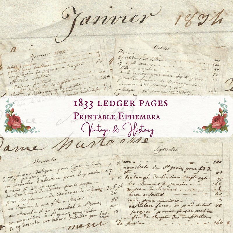 Handwritten Ledger - Etsy