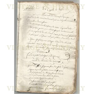 41 Pages, 1800s French Calligraphy, Schoolbook, Old French Papers ...