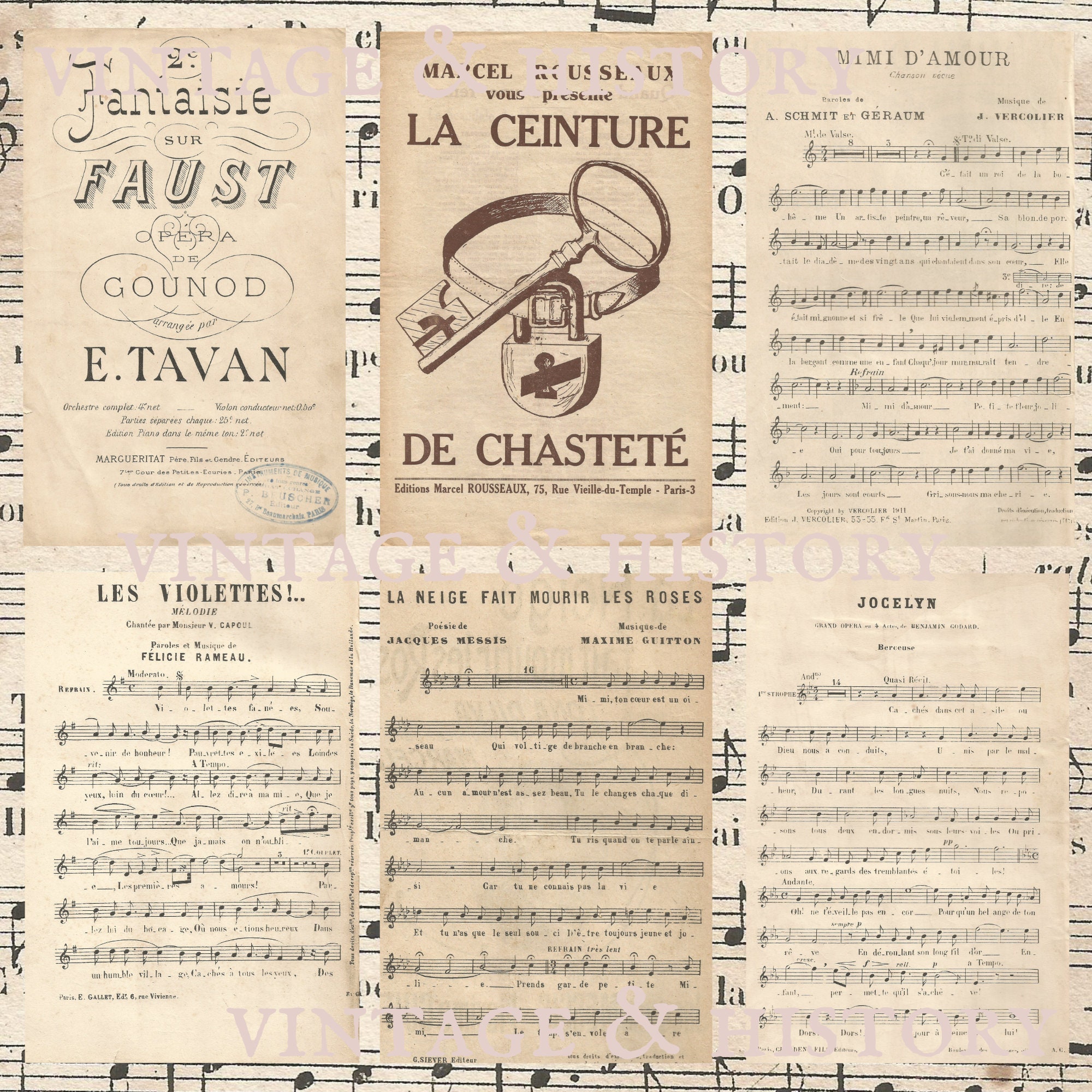 1920s French Music Scores {2}, Partitions, Piano, French Vintage ...