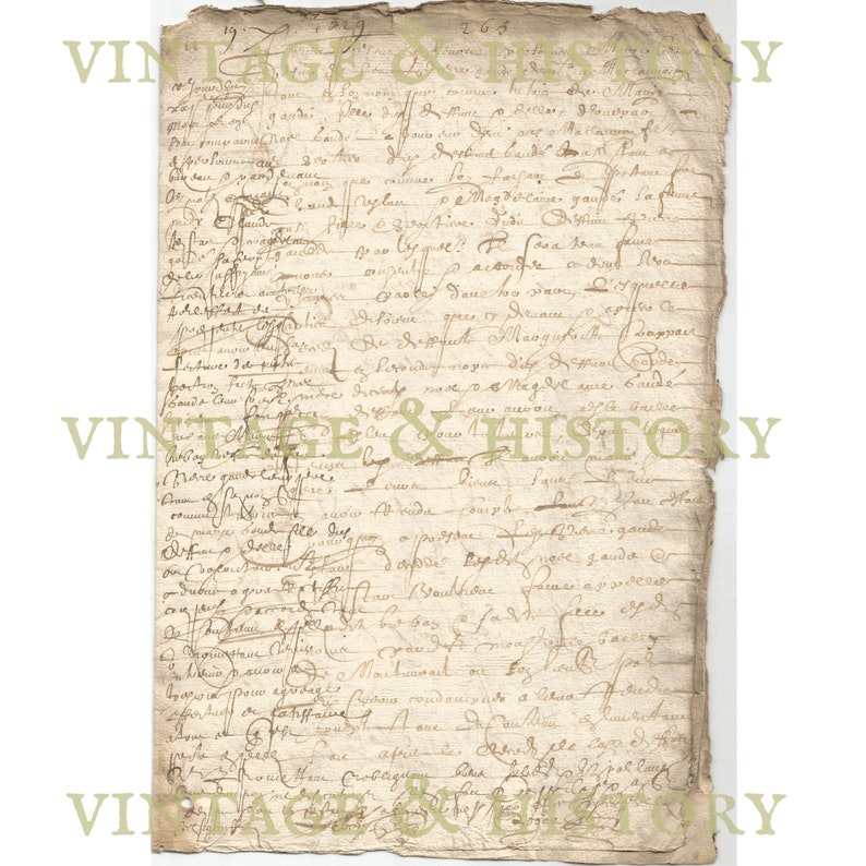 1629 French Paper, Vintage, Printable, Digital Ephemera, Collage ...