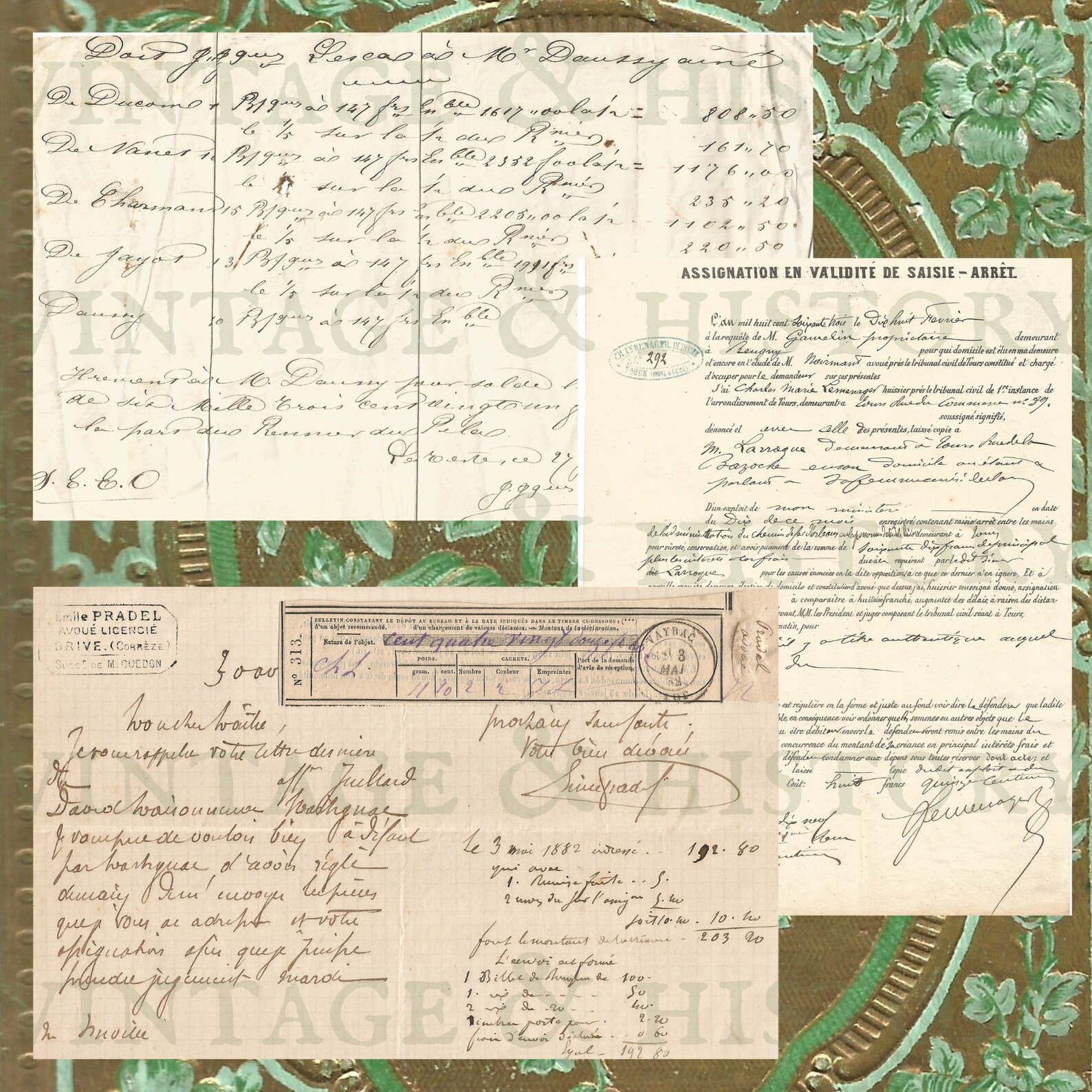 Assorted French Vintage Ephemera {bundle 7}, 35 Pieces, Printable Paper ...