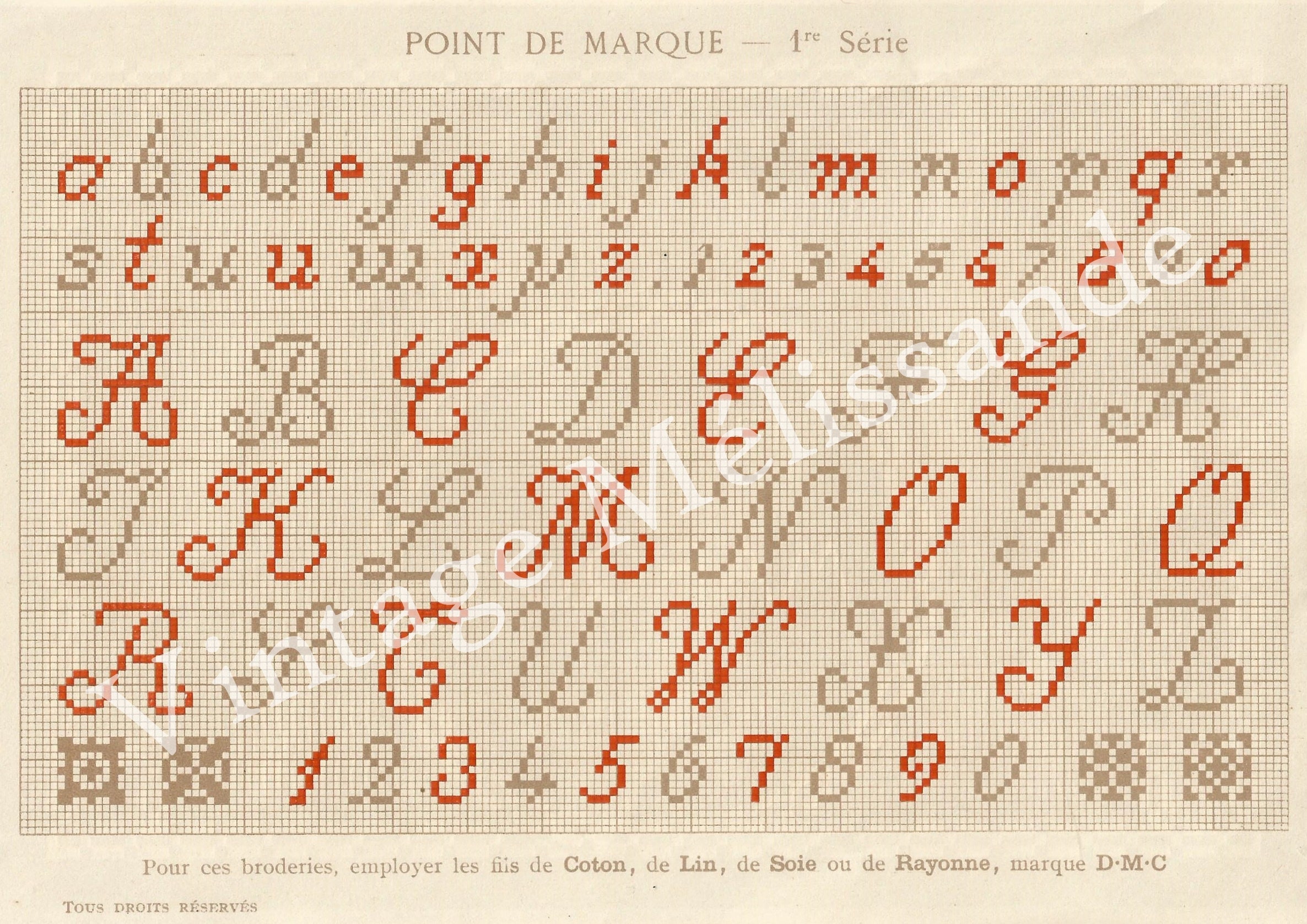 French Vintage Embroidery Patterns, Printable, Digital, Download ...