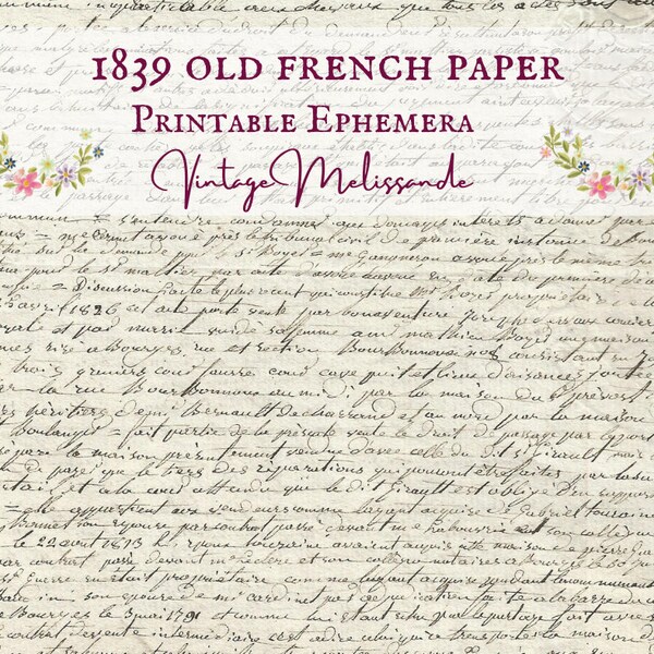 French Script Paper - Etsy
