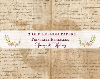 1684 Old French Paper, 17th Century, Handwritten, Calligraphy, Ink ...