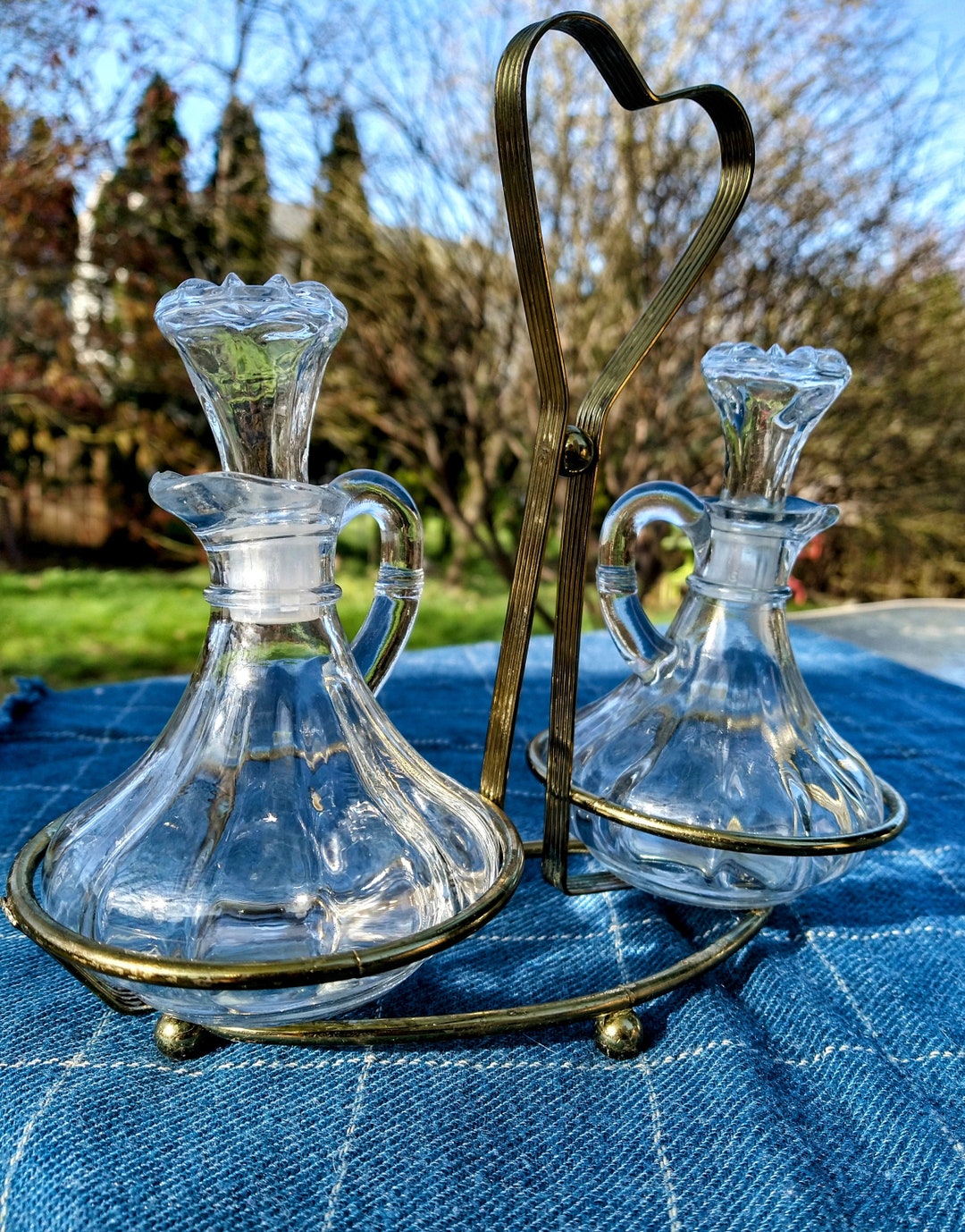 Anchor Hocking Oil and Vinegar Cruet Set - Etsy