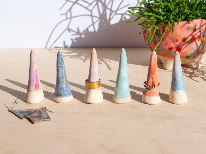 Ring Holder | Ceramic Ring Cone | Hand Made Ring Holder | Jewellery Stand | Ring Display - Etsy