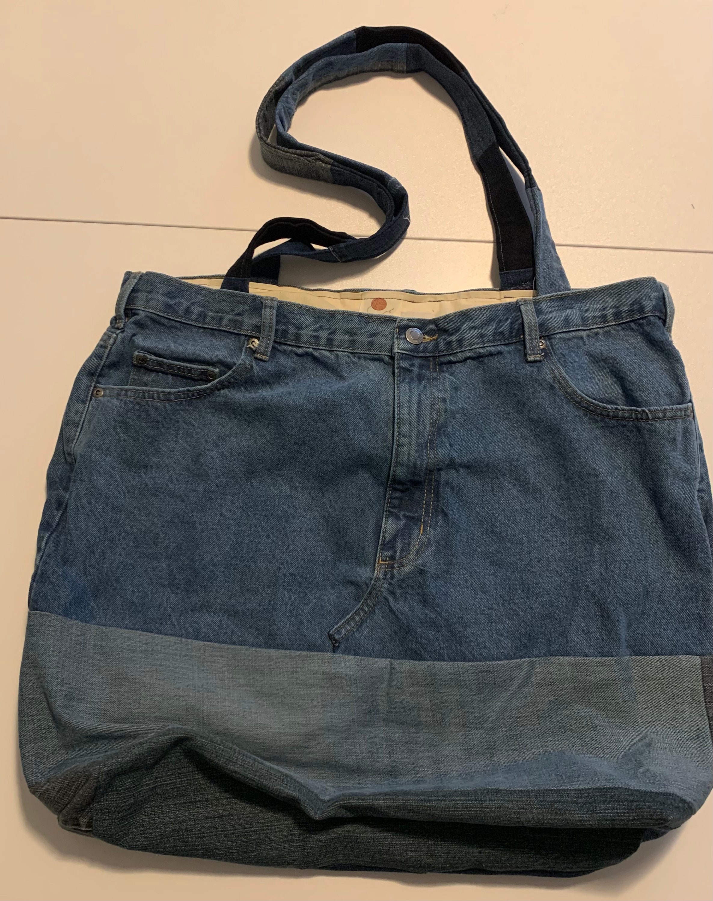 Extra Large Denim Tote - Etsy