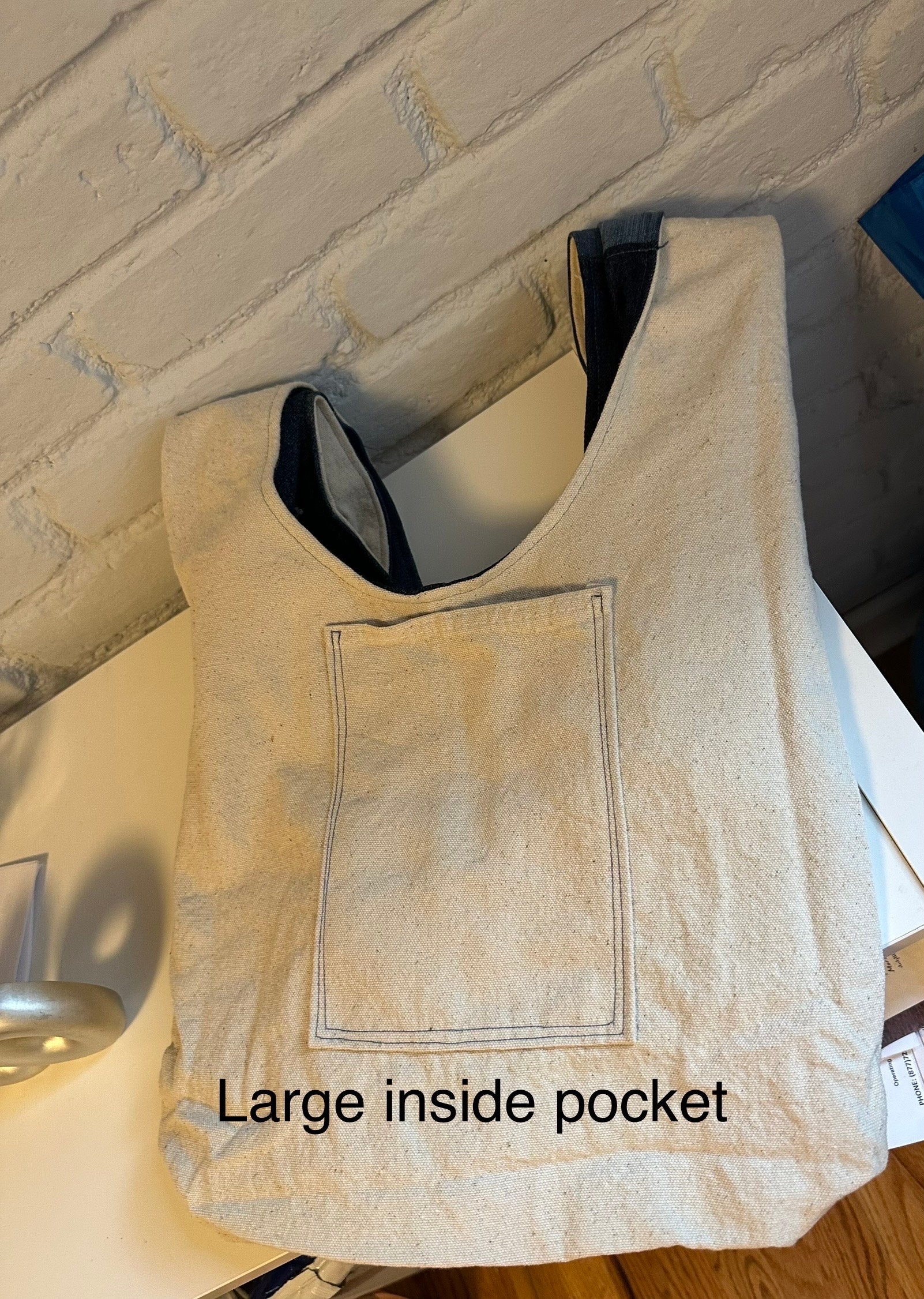 Extra Large Denim Sling Bag - Etsy